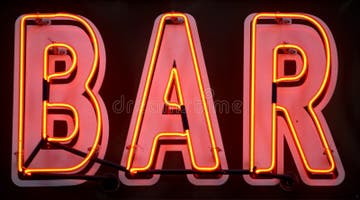 Red neon bar sign stock photo. Image of horizontal, place - 349942