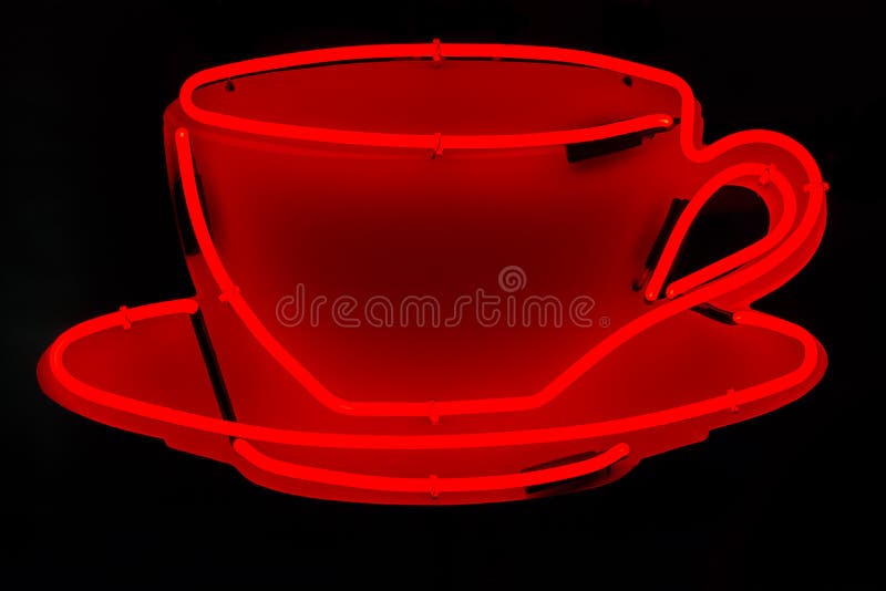 Neon sign coffee cup stock image. Image of craftsmanship - 521269