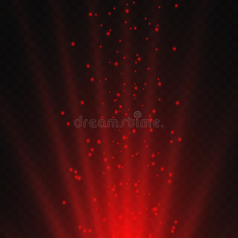 Red Neon Flash, Explosion of Light with Glitter and Dust on a ...