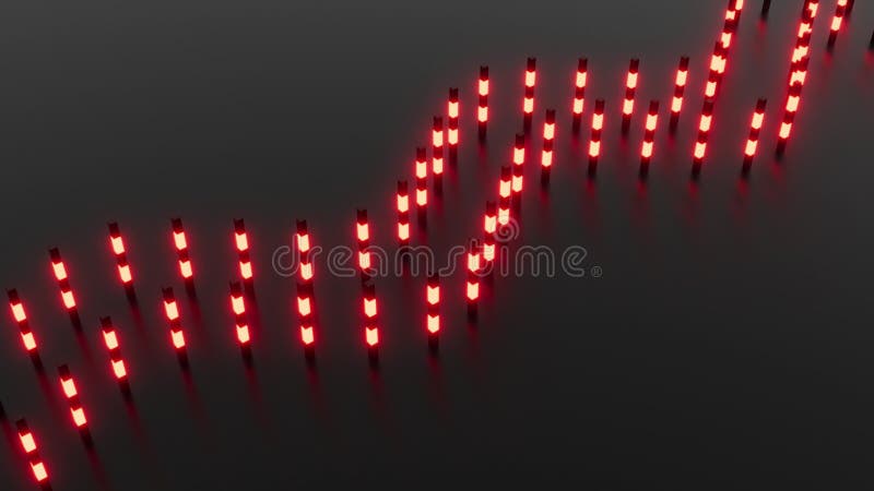 Red Neon Glow Led Curve Road 3d Stock Illustration - Illustration of ...