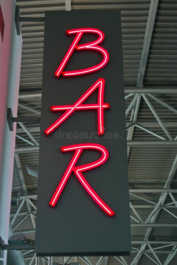 Red neon bar sign stock photo. Image of horizontal, place - 349942