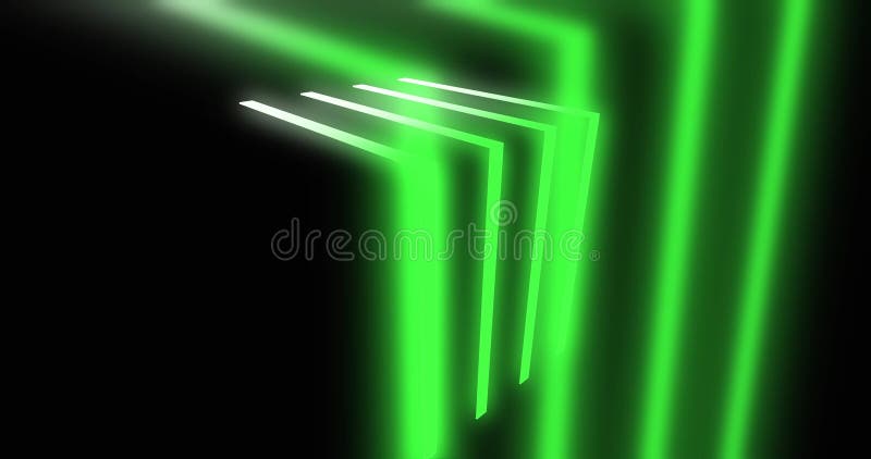 Red Neon Light Triangle Shape with Glowing Abstract Flare and ...