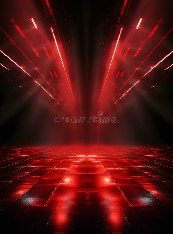 Red Neon Lights Abstract Background Stock Illustration - Illustration ...
