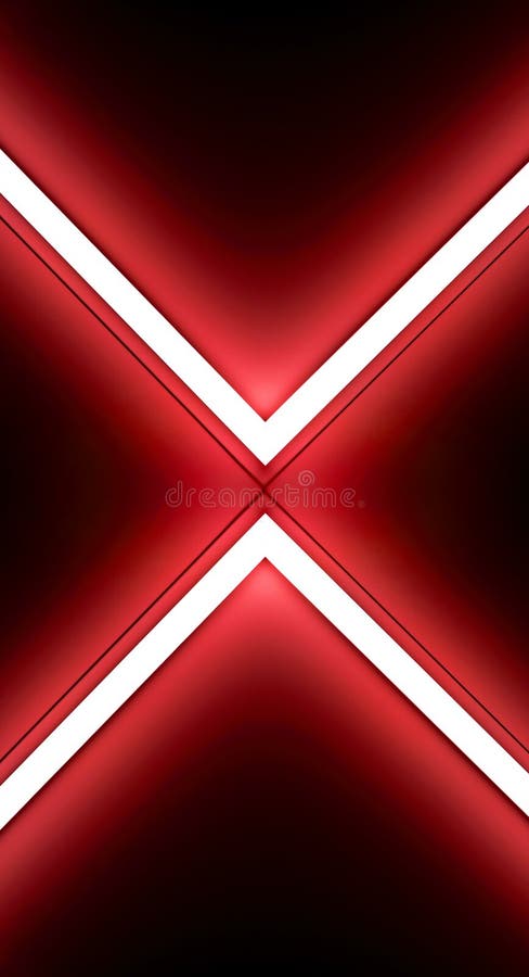 Red neon lights in x shape stock illustration. Illustration of digital ...