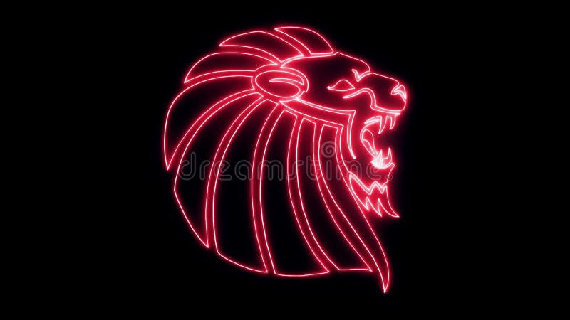 Lion King Head Animated Logo - Loop Graphic Element Overlay Stock ...