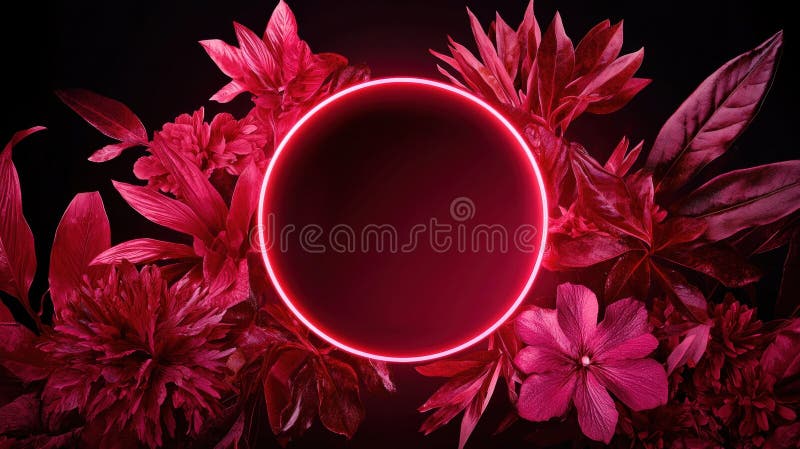 A Red Neon Ring stock image. Image of viewer, background - 376303205