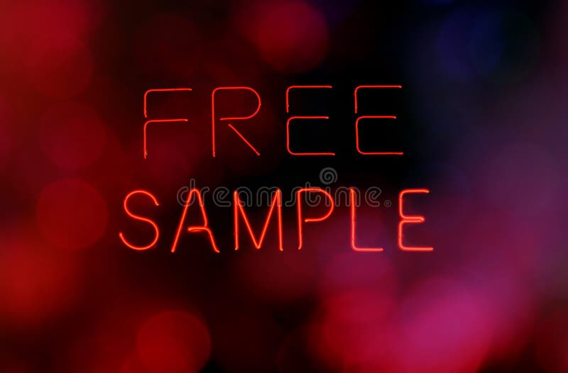 Red Neon Sign with Bokeh - Free Sample Stock Photo - Image of sample ...