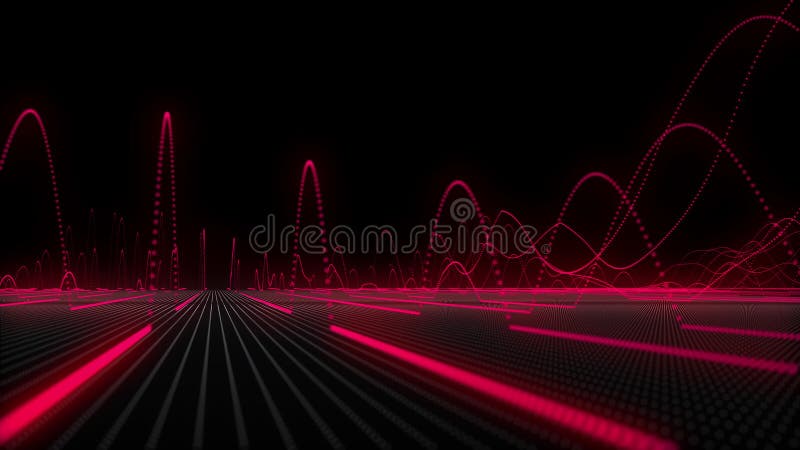 Oscillating Sine Waveform Frequency Lines Science Background Stock ...