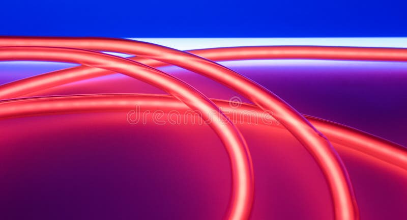 Red Neon Tube Lights Backgrounds Concept Stock Illustration ...