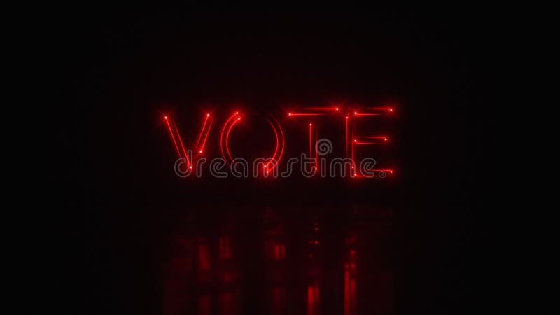 Red Neon VOTE Title Background Sign with 10 Second Loop Stock Footage ...