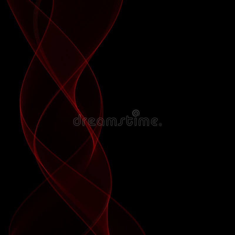 Red Neon Wave. Vector Abstract Lines. Template for Advertising. Eps 10 ...