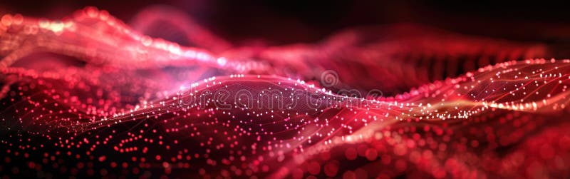 Red Net Grid Texture on Black Background - Abstract Banner Illustration ...
