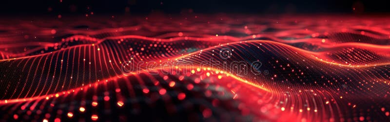 Red Net Grid Texture on Black Background - Abstract Banner Illustration ...