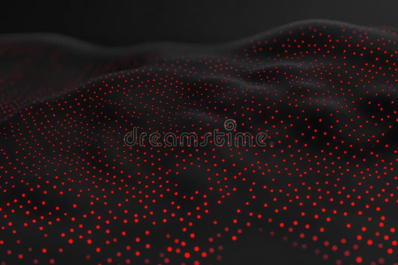 Red Net Grid Texture on Black Background - Abstract Banner Illustration ...