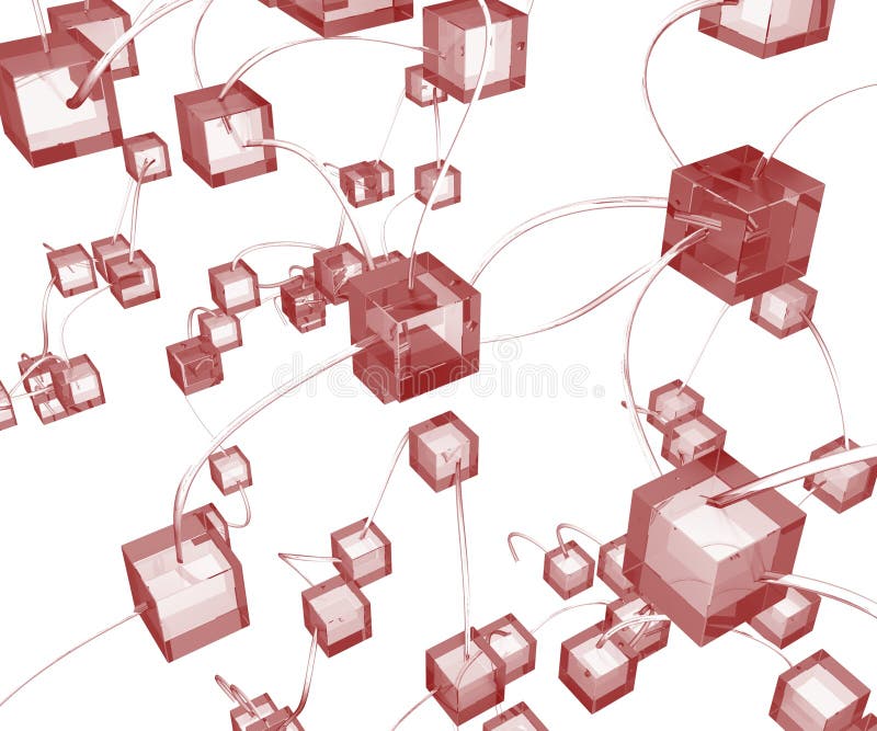 Red network background stock illustration. Illustration of connection ...