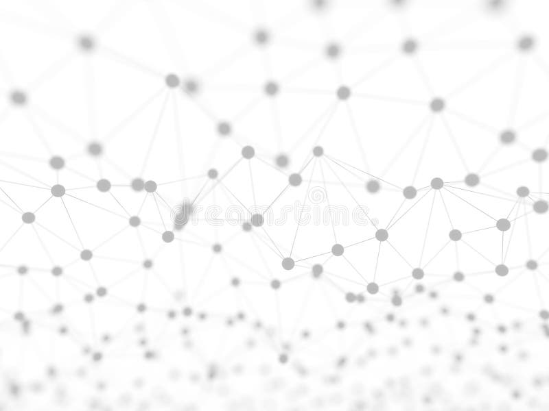 Ilustración 3d De Red Neural Abstracta. Concepto De Big Data Stock de ...