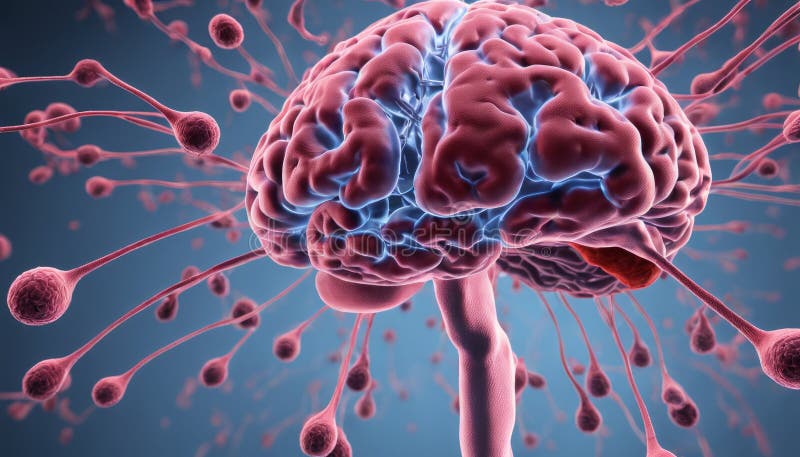 Red Neuronal Una Compleja Red De Neuronas Interconectadas Stock de ...