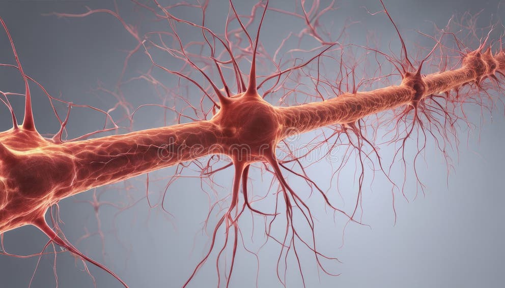 Red Neuronal Una Compleja Red De Neuronas Interconectadas Stock de ...