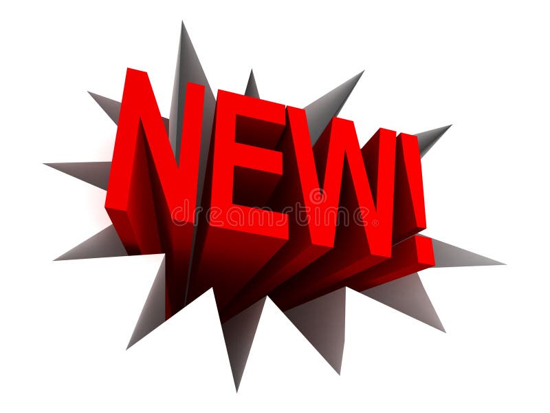 Red New Text from Hole in the Wall Stock Illustration - Illustration of ...