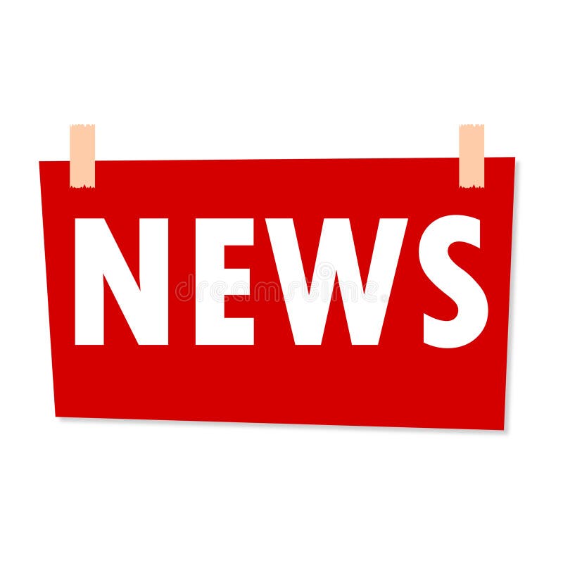 News Sign, Newspaper Icon Isolated on Dark Background Stock Vector ...