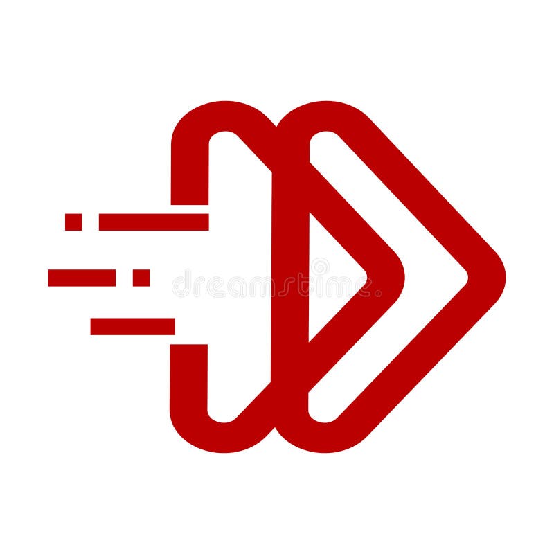 Red Next Fast Forward Logo and Icon Stock Vector - Illustration of ...