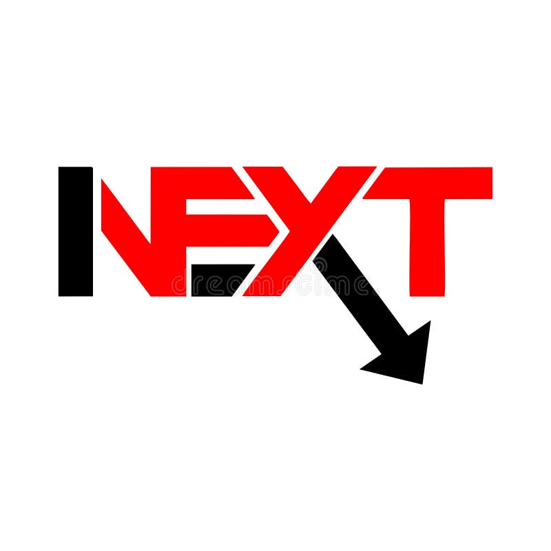 Red NEXT Initials Letter Business and Tech Logo and Vector Icon Stock ...