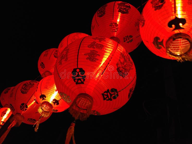 Red night Chinese lantern stock image. Image of lantern - 93004557