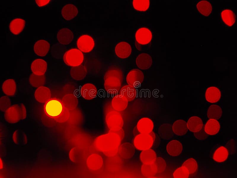 Red Night Lights with Low Depth of Field Bokeh Stock Image - Image of ...
