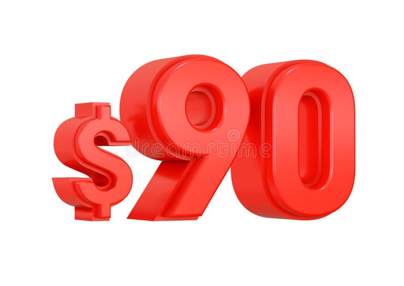 Red 699 Dollars Price Symbol Isolated on White Background Stock ...