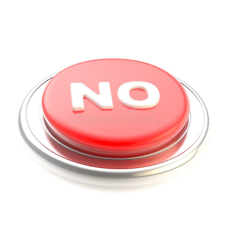 Red no button glossy stock illustration. Illustration of forbid - 24603831
