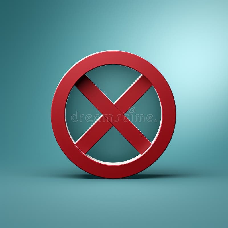 A Red No Entry Sign on a Blue Background Stock Illustration ...