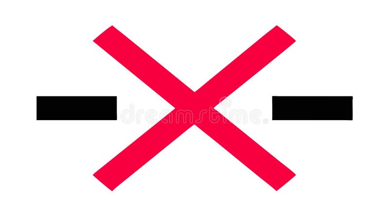 Red X No Entry Symbol, Indicating Stop or Prohibition, Vector Design ...