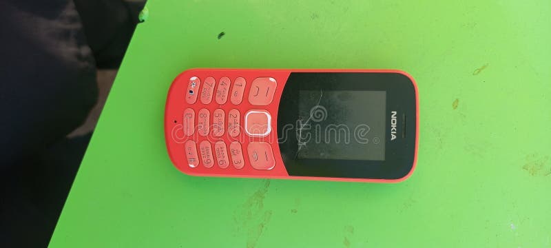Red Nokia Keypad Phone editorial stock image. Image of green - 354072244