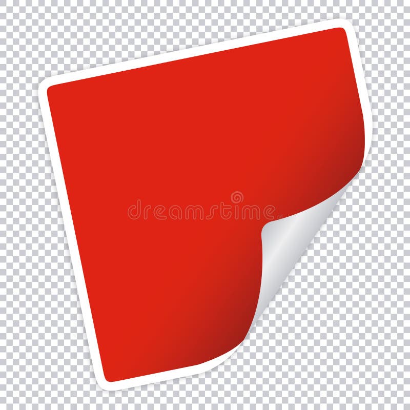 Red Note Paper on Transparent Background Stock Vector - Illustration of ...