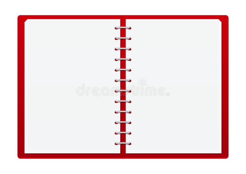 Red notebook stock vector. Illustration of design, empty - 37258373