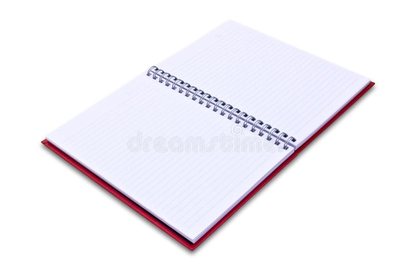 Red Notebook Isolated on White Stock Photo - Image of notepaper ...