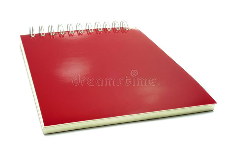 Red notebook isolated. stock photo. Image of notebook - 158981780
