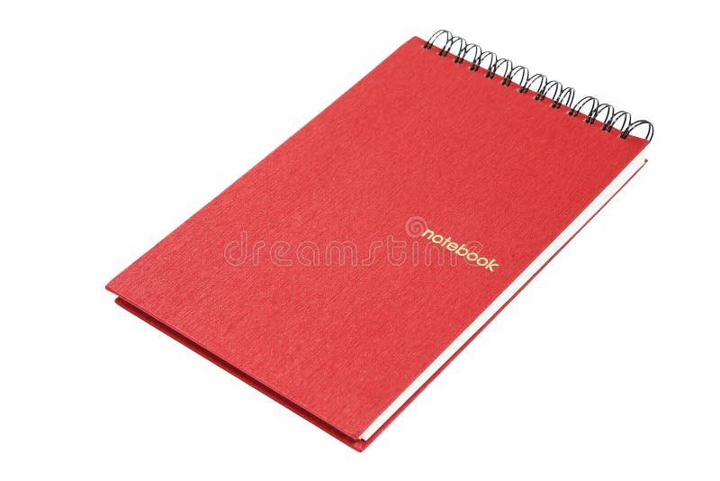 Red Notebook with Spiral Bound Stock Photo - Image of binder, cover ...