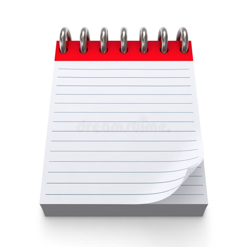 Red Notepad stock illustration. Illustration of note - 13494763