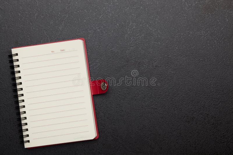 Red notepad on a spring stock photo. Image of cover - 139100224