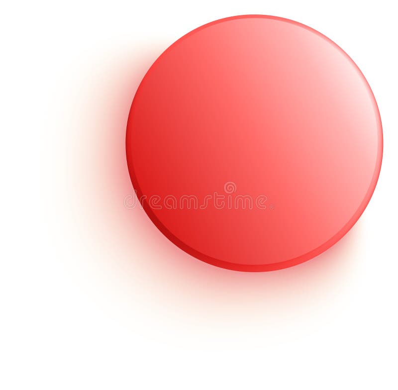 Red Notification Circle Template. Empty Realistic Label Stock Vector ...