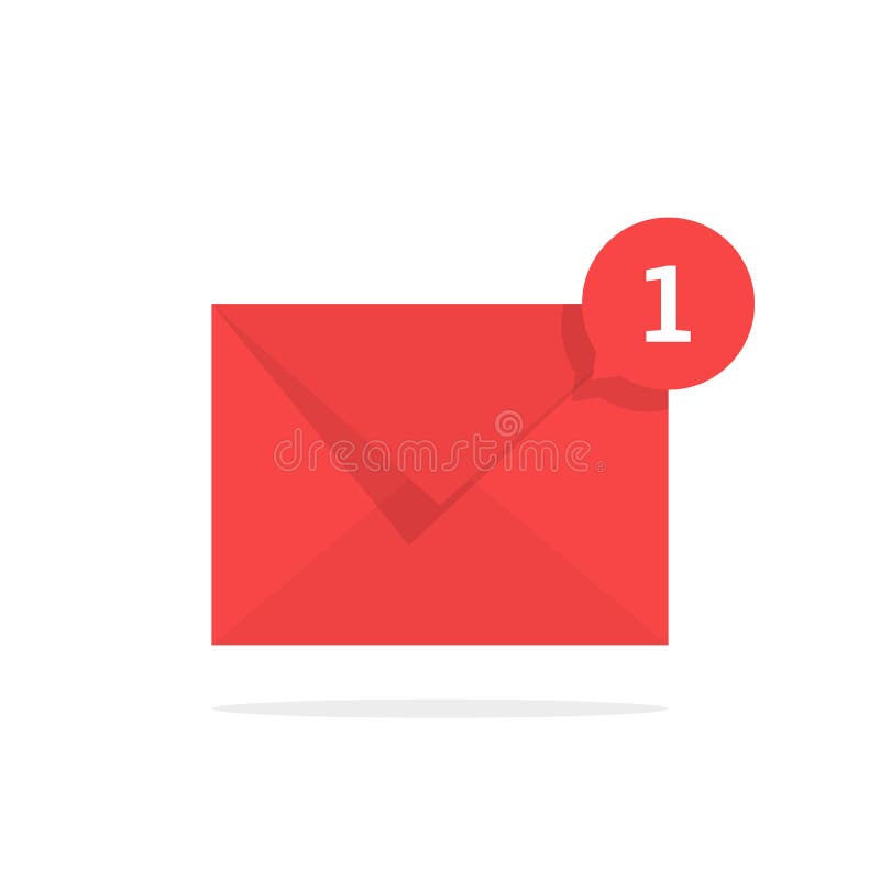 Notification Icon Speech Bubble in Open Letter Stock Vector ...