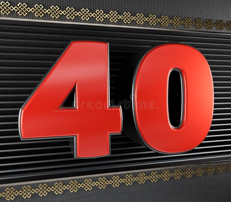 Red Number 40 Stock Illustrations – 1,137 Red Number 40 Stock ...