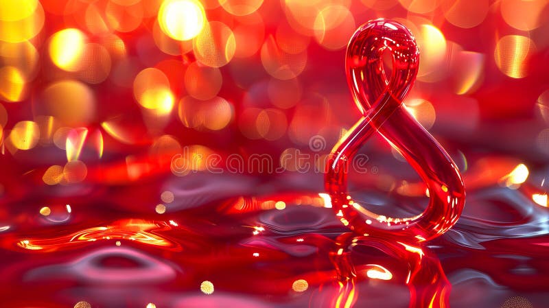 A Red Number 8 Floating on Water Stock Photo - Image of ribbon, symbol ...