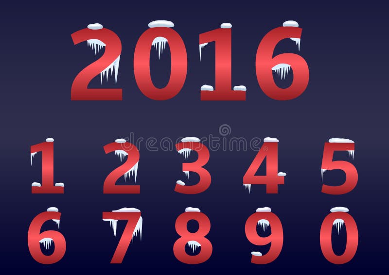 Number 1 Ice. Icicles Font One. Frozen Alphabet Symbol Stock Vector ...