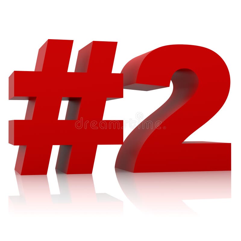 Silver medal and number 2 stock illustration. Illustration of place ...