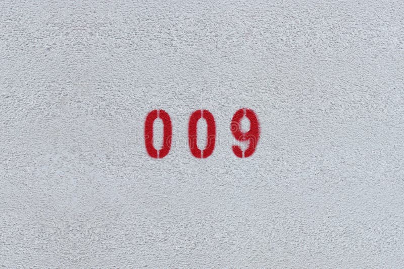 RED Number 009 stock image. Image of public, font, gray - 245514219