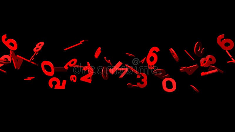 Black Numbers on Black Background. Stock Illustration - Illustration of ...