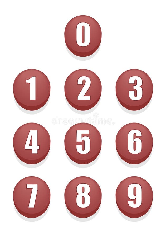 Numbers buttons stock illustration. Illustration of alphabet - 4055589