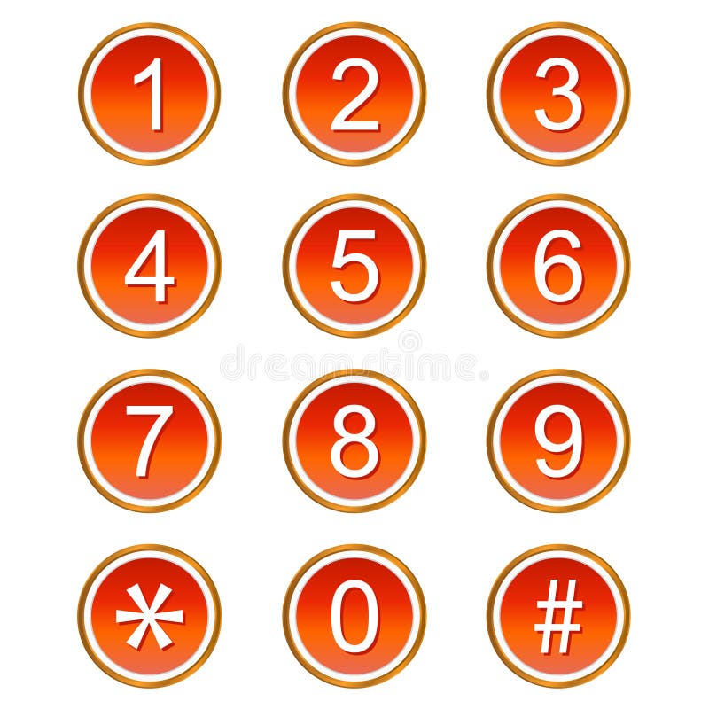 Numbers buttons stock illustration. Illustration of computer - 4055590